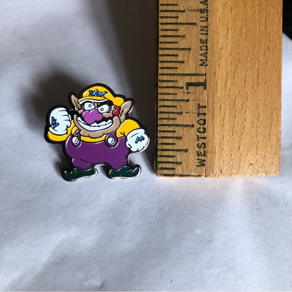 Jewelry | Wario From Mario Enamel Pinback Pin Rare Pose | Poshmark